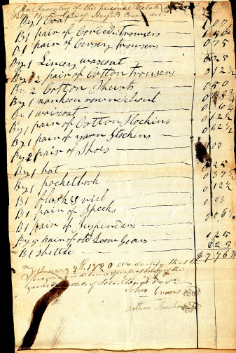 A Common Soldier’s Inventory, and His Career | Finding the Maryland 400